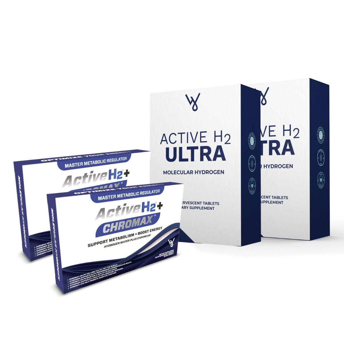 60-day supply of ACTIVE H2 ULTRA + ACTIVE H2 CHROMAX – WaterAndWellness